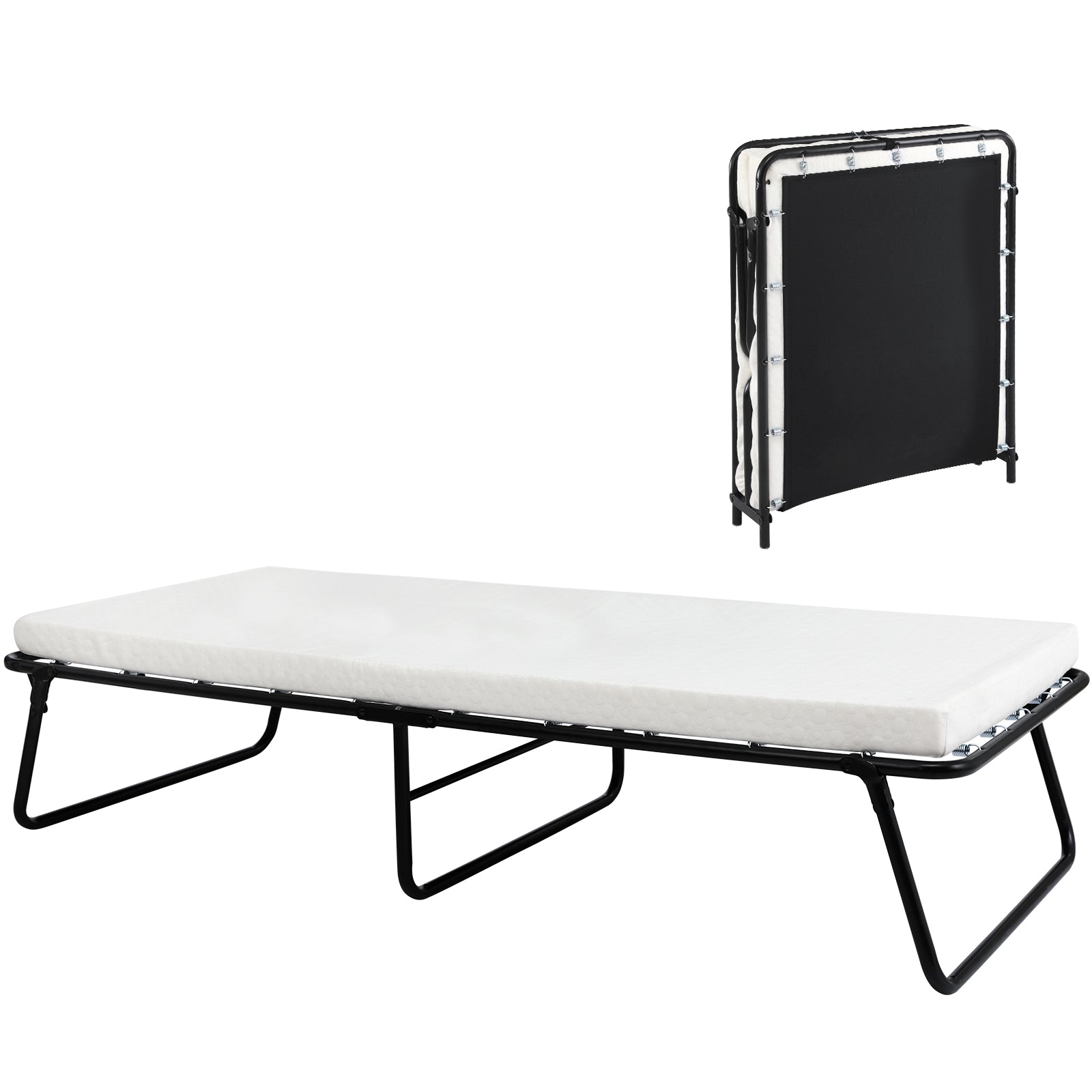 Rollaway Bed Folding Bed Frame with Memory Foam Mattress – Ohwill.com ...