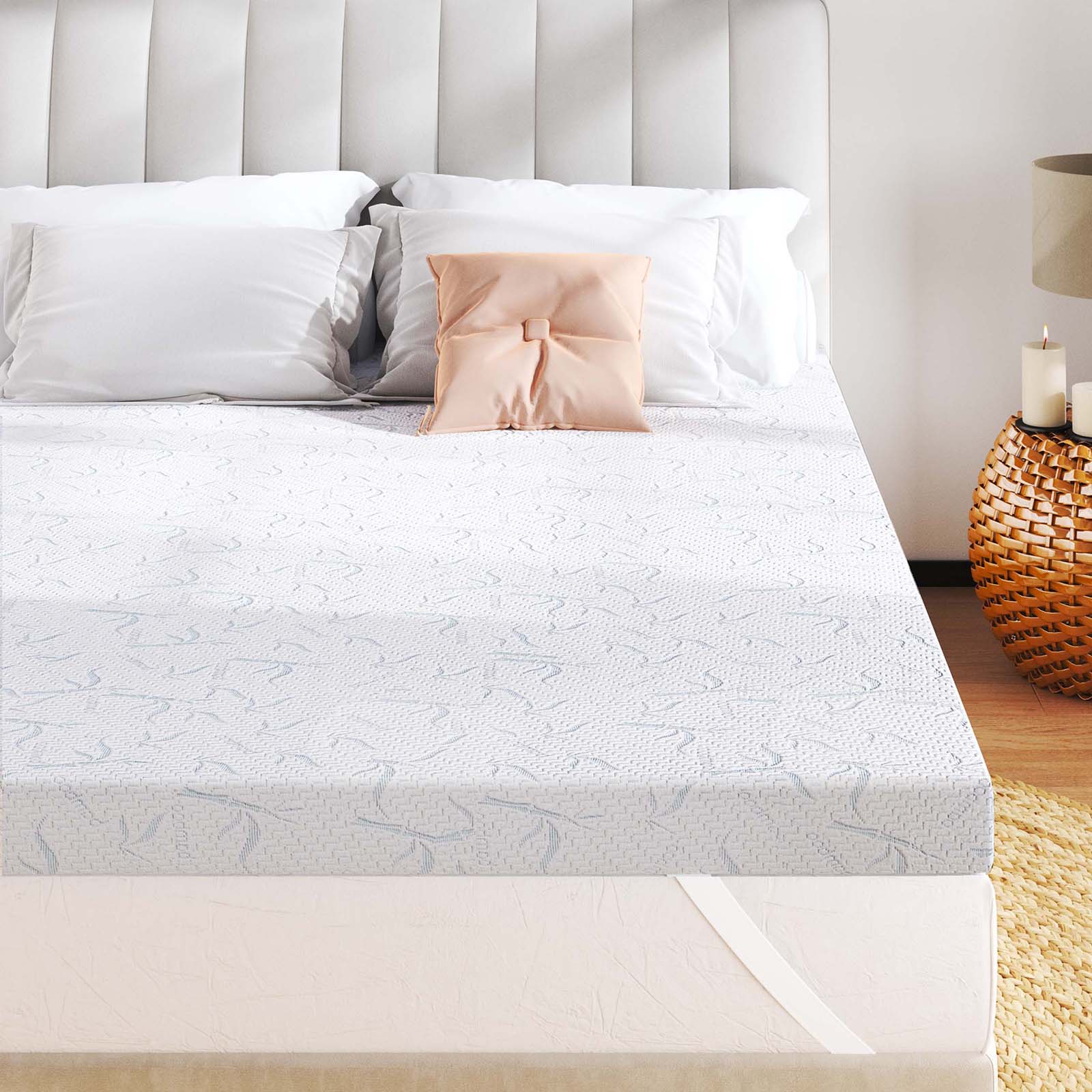 Memory Foam Mattress, Bamboo Charcoal Double Foam Mattress in a Box wi ...